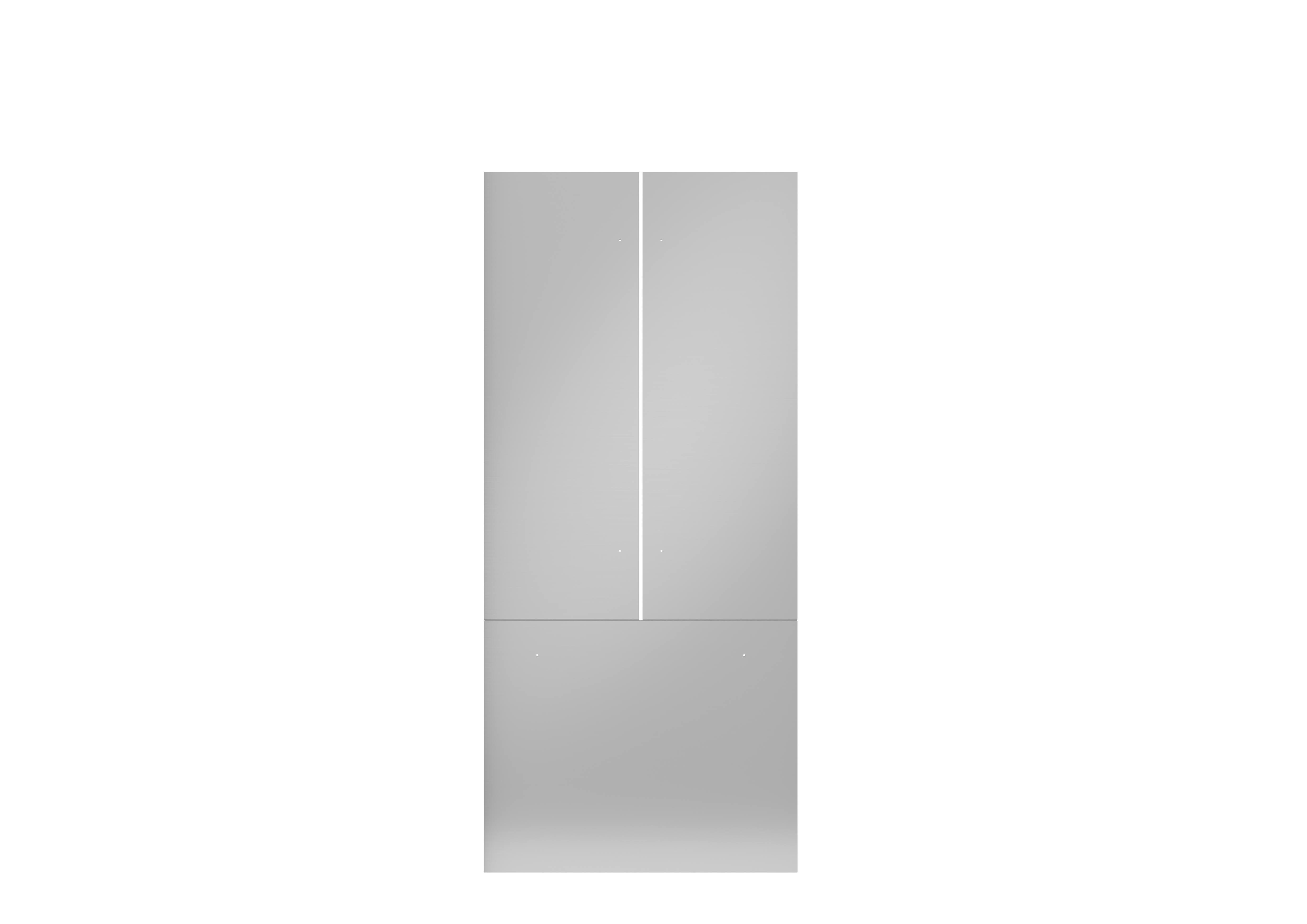 90cm built-in french door refrigerator, with ice maker and water ...